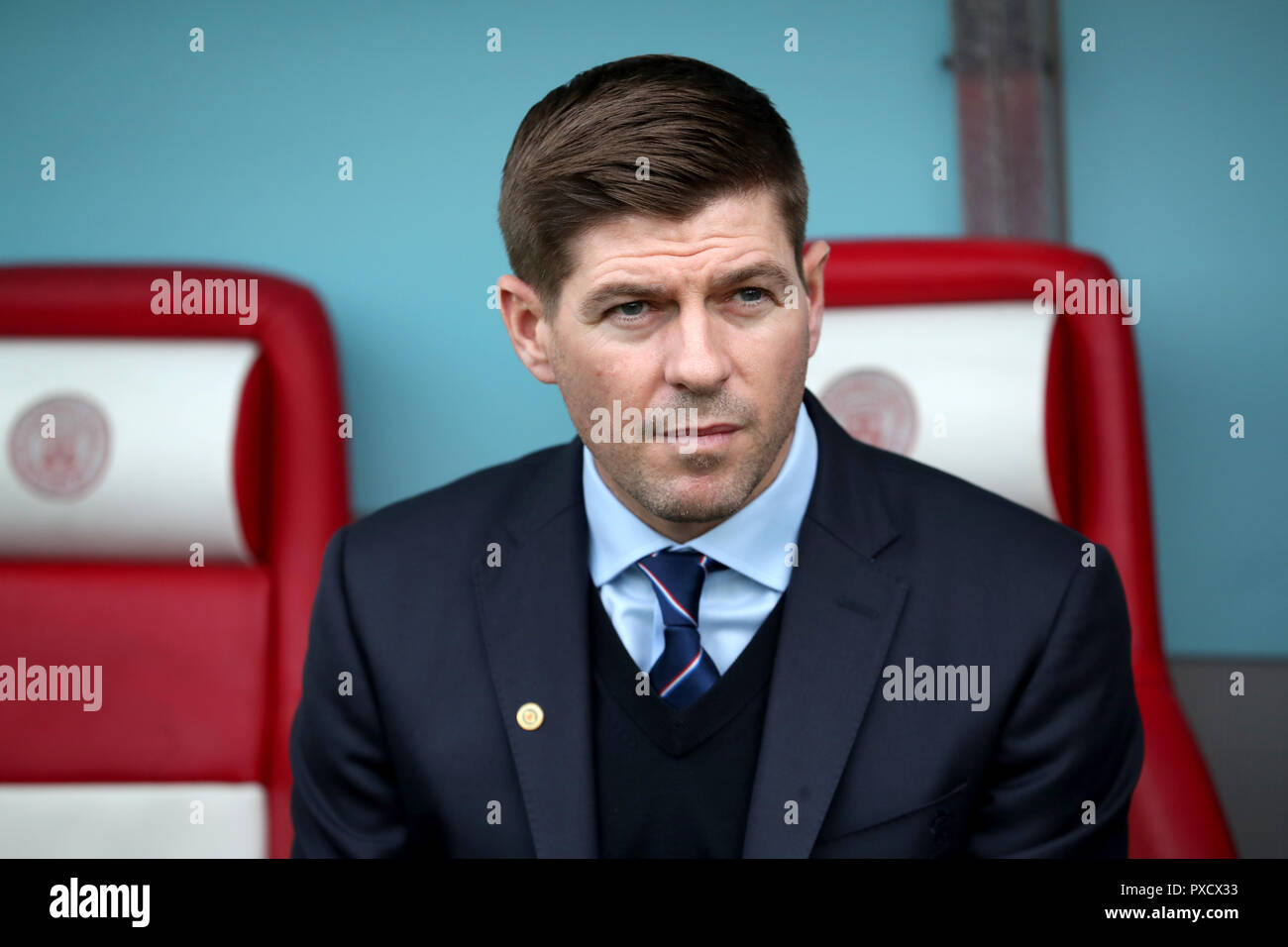 Rangers' manager Steven Gerrard just before the Ladbrokes Scottish ...