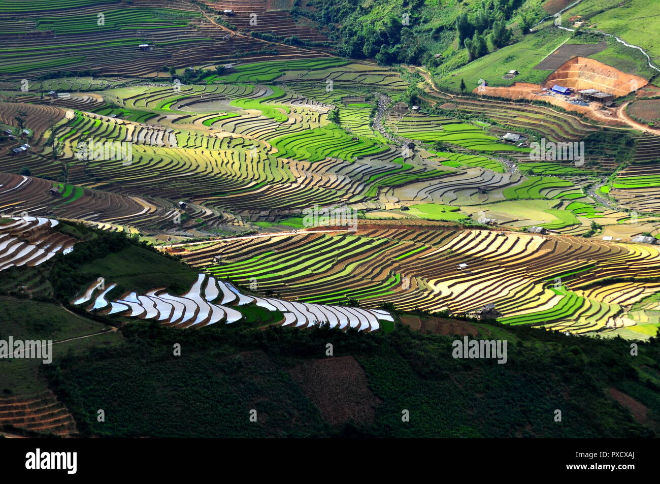 rice terraces Mu Cang Chai - the wonders of the farmers Stock Photo - Alamy