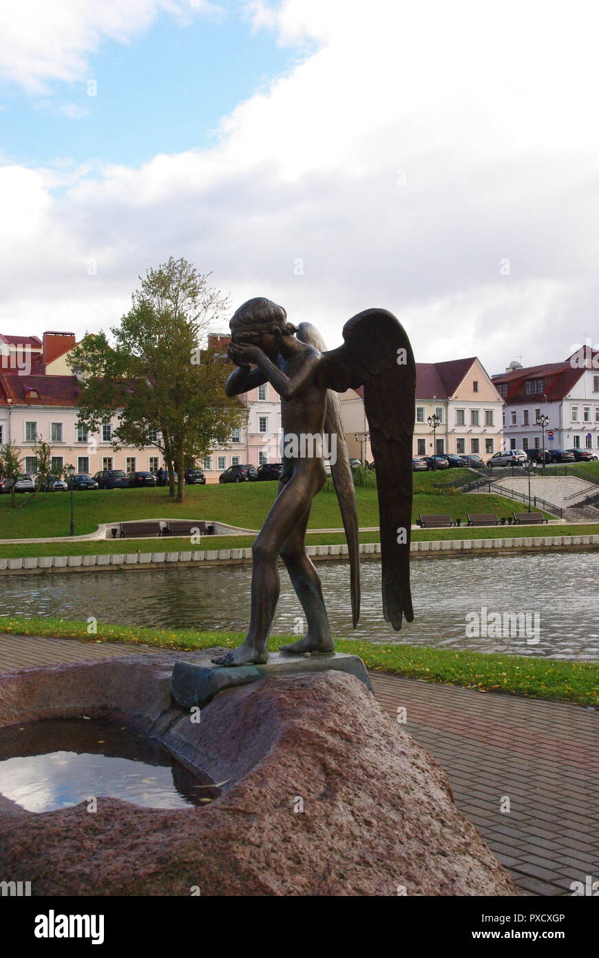 Angel at the Island of Tears, Minsk, Belarus Stock Photo - Alamy