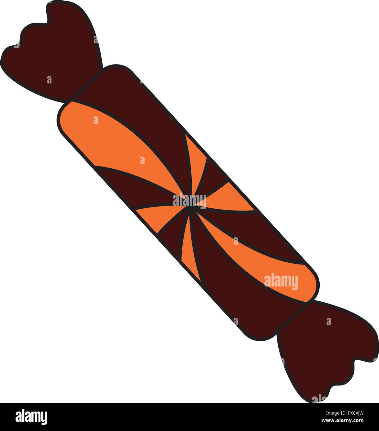 halloween day color candy wrapped vector illustration Stock Vector ...