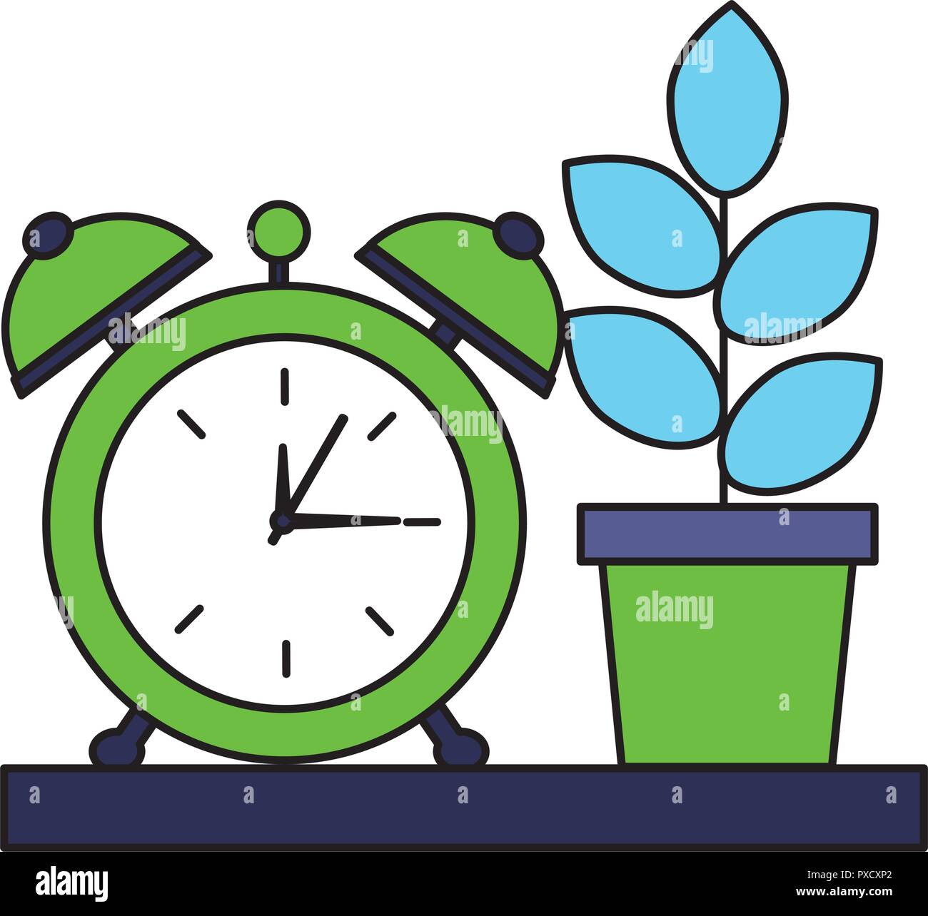 Alarm clock blank frame Stock Vector Images - Alamy