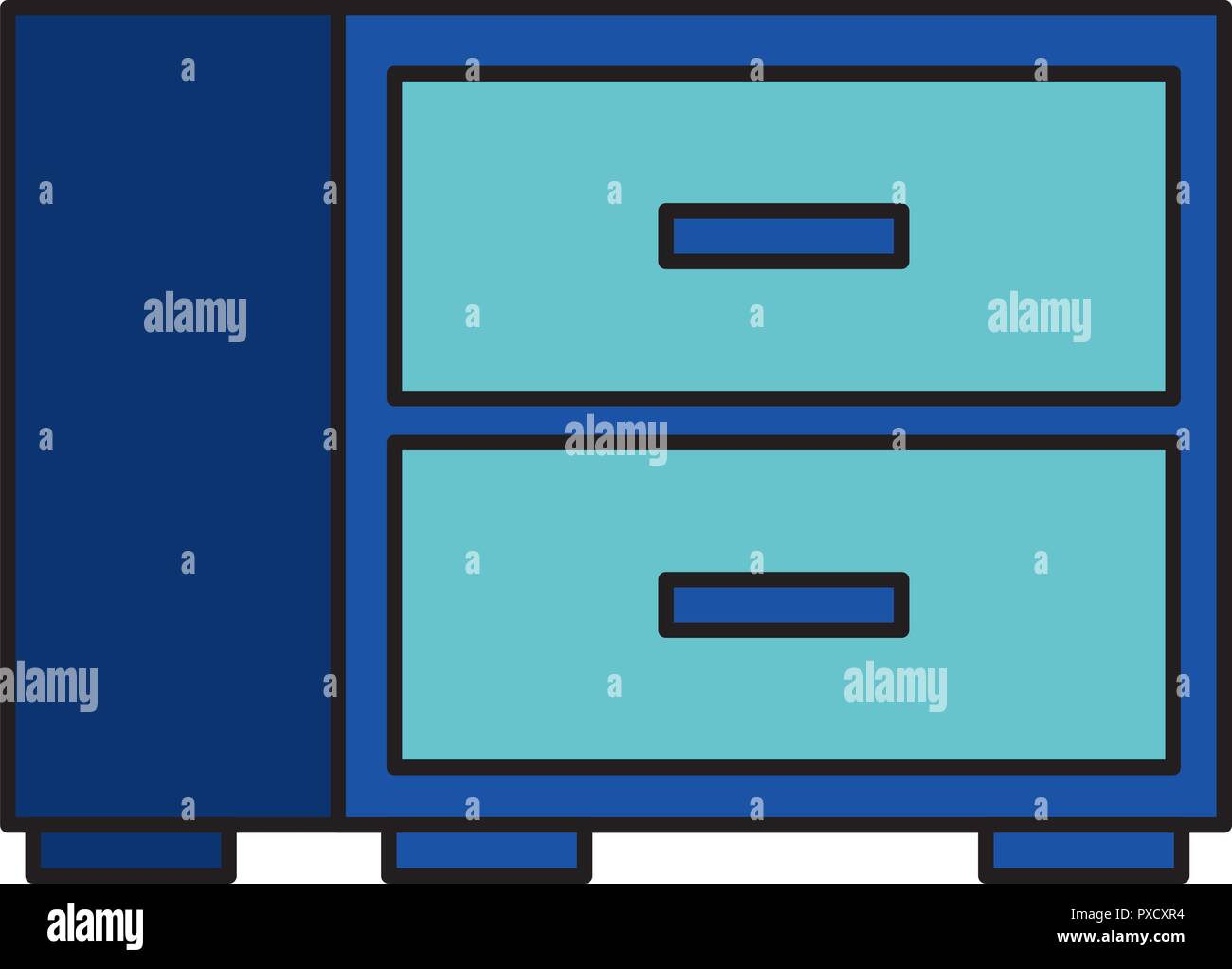 office cabinet furniture organizer archive vector illustration Stock ...