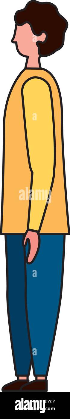 man using mobile on white background vector illustration Stock Vector ...