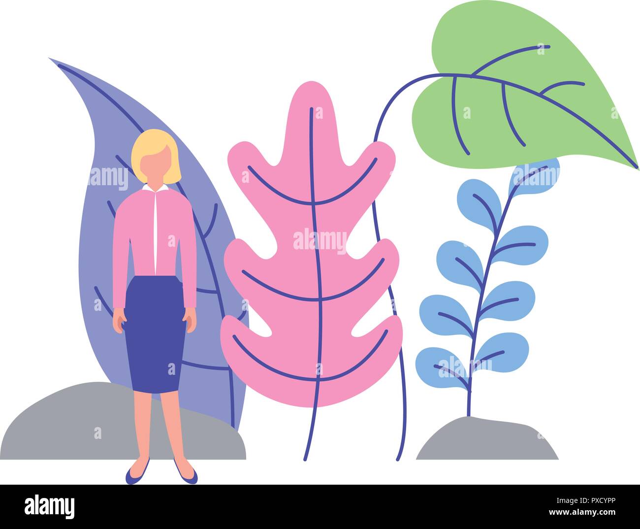 Business woman portrait blonde Stock Vector Images - Alamy