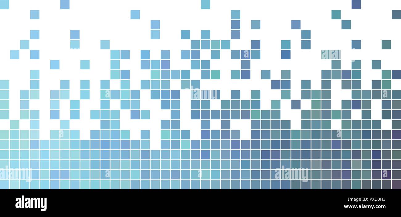 abstract vector square pixel mosaic background - blue Stock Vector ...