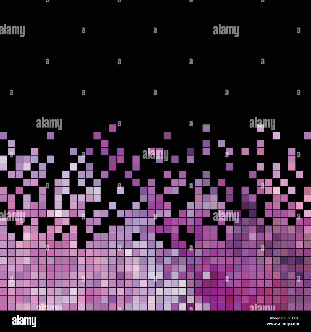 abstract vector square pixel mosaic background - purple and violet on ...