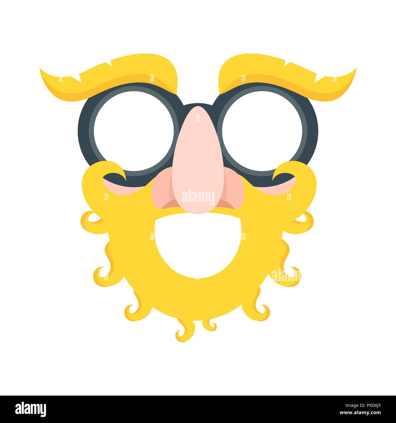 Mask of a man with with beard and mustache Stock Vector Image & Art - Alamy