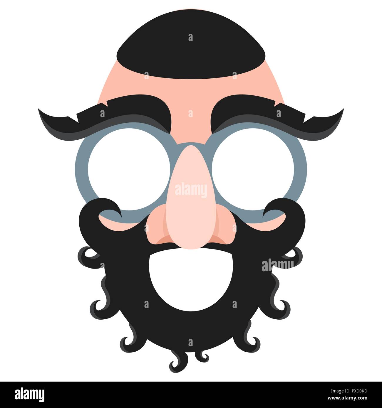 Mask of a jew with a beard and mustache. Concept design Stock Vector ...