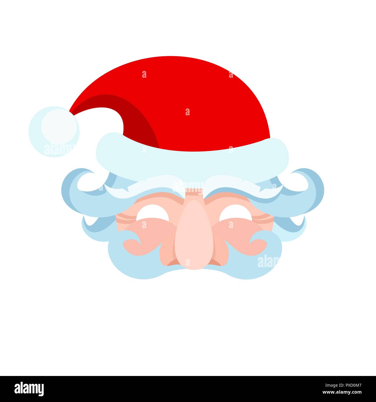 Santa Claus carnival mask. Flat vector illustration Stock Vector Image ...