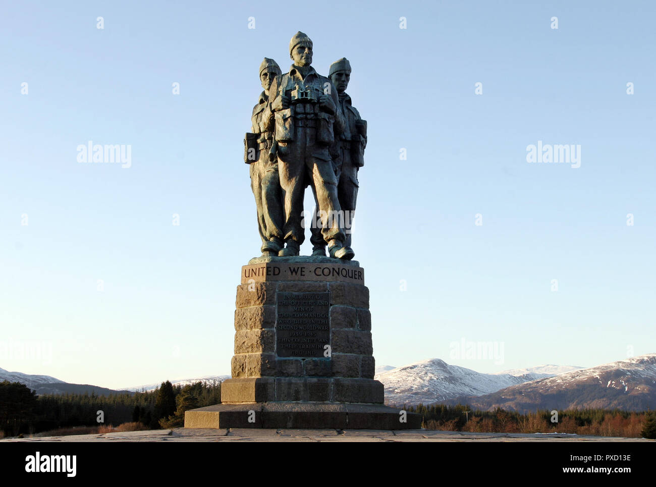 This is the famous Commando War Memorial that stands at the small ...