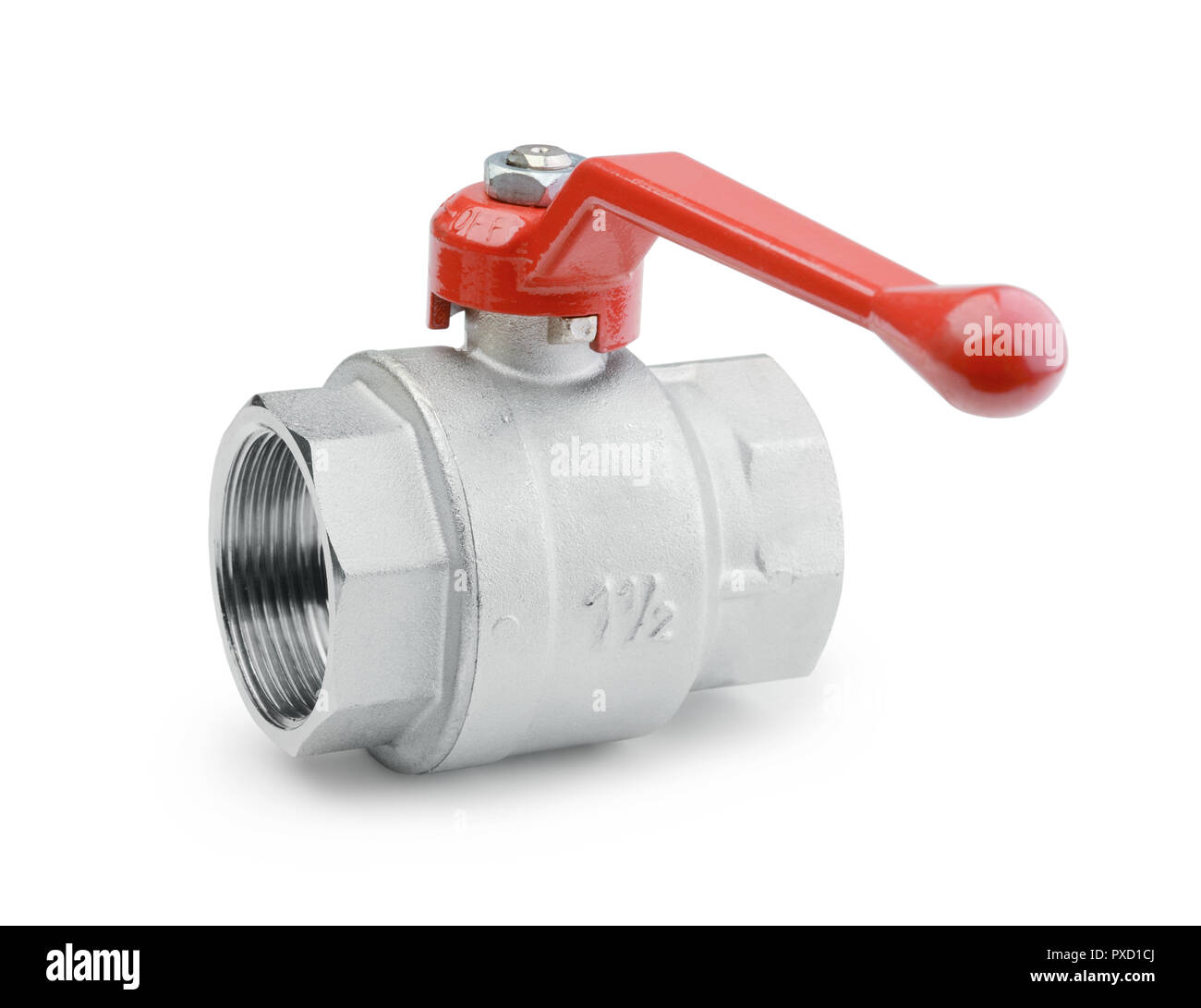 Ball valve isolated on a white background Stock Photo - Alamy
