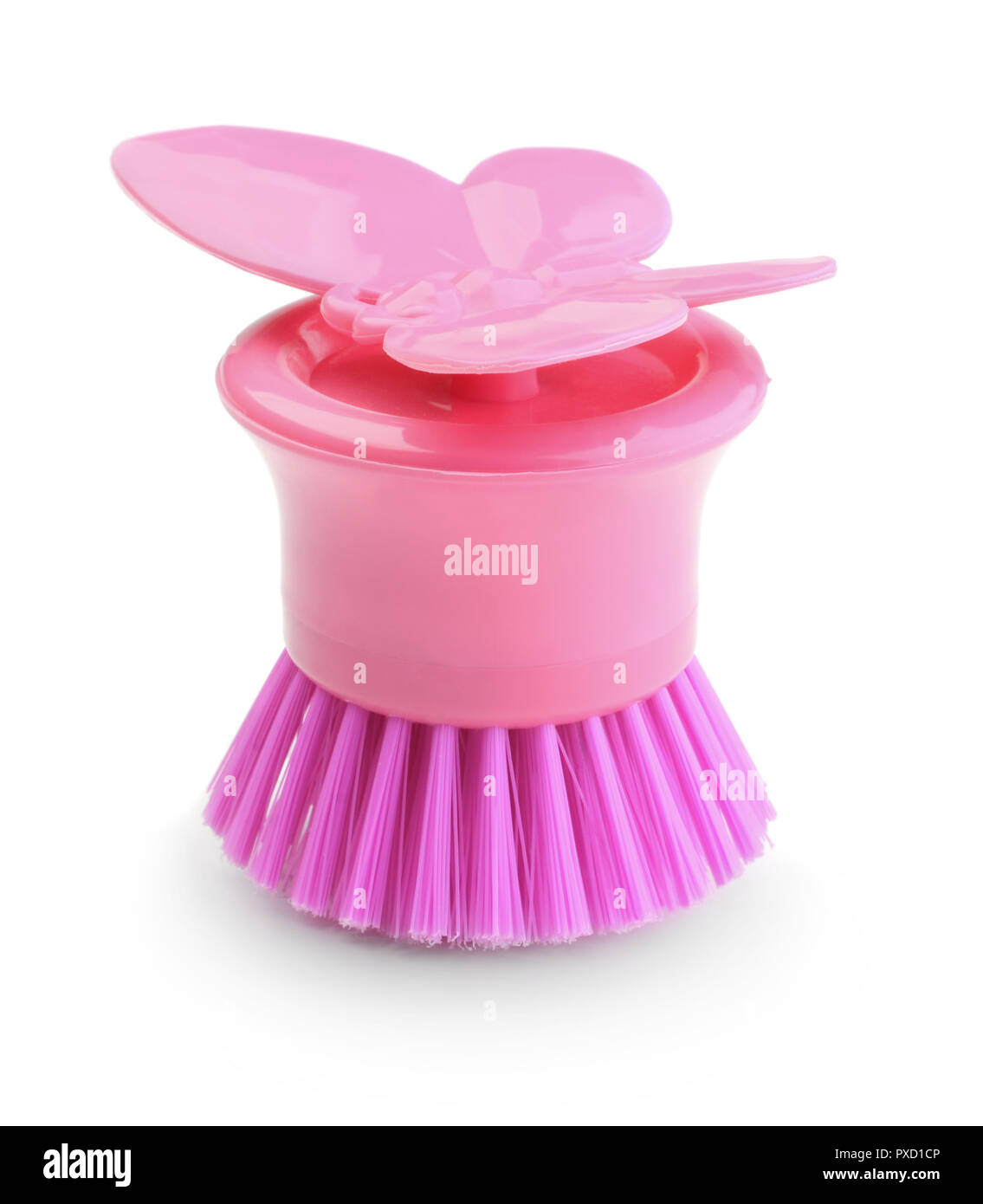 Pink brush isolated on white background Stock Photo - Alamy
