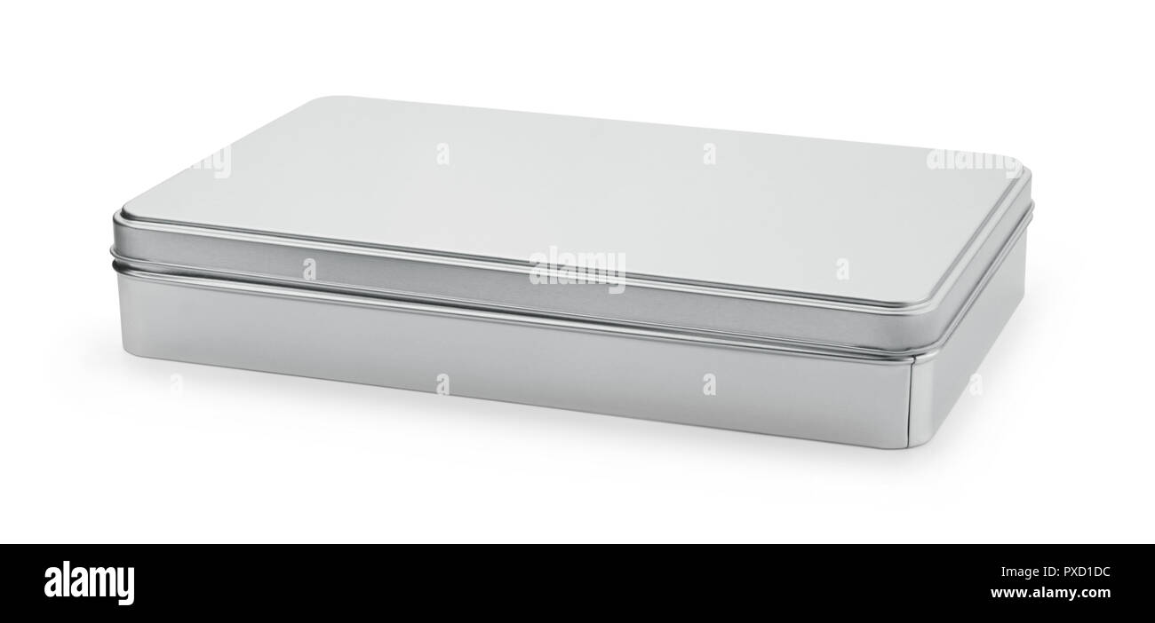 Big metal box isolated on a white background Stock Photo - Alamy