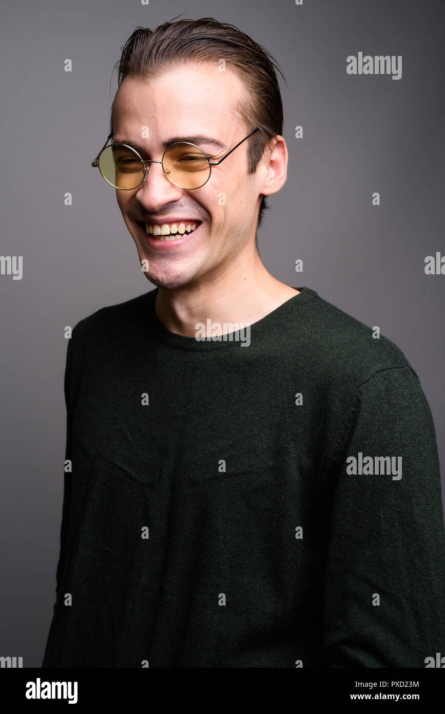 Closeup handsome man laughing smiling hi-res stock photography and ...