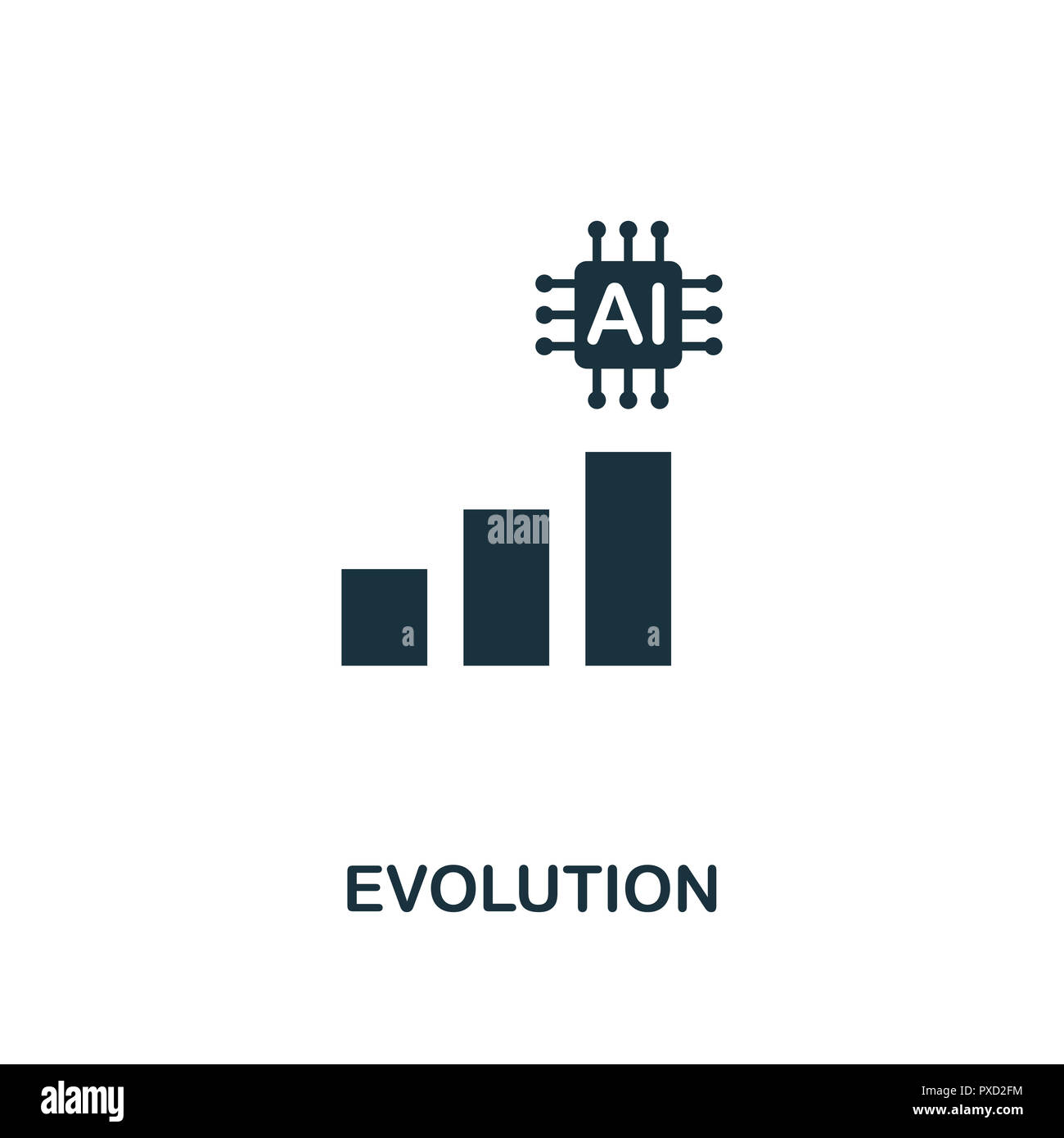 Artificial intelligence concept icons set hi-res stock photography and ...