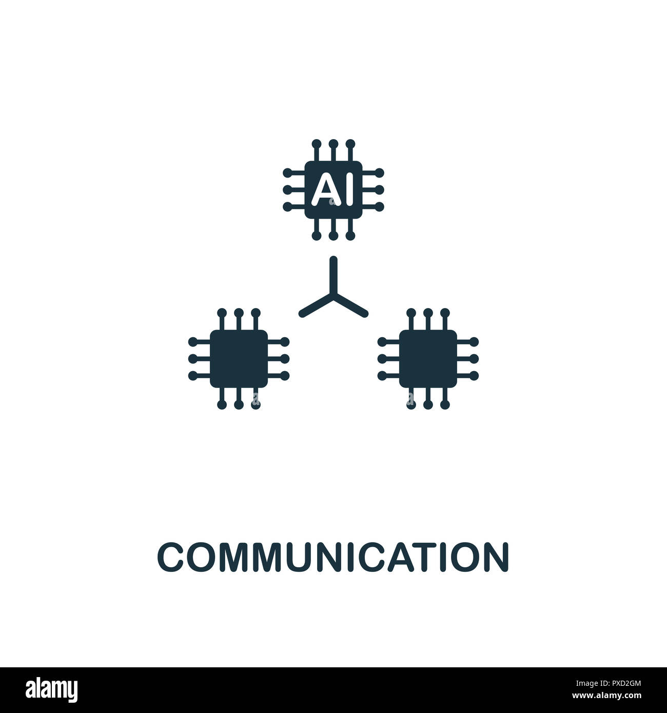 Communication icon. Premium style design from artificial intelligence collection. UX and UI ...