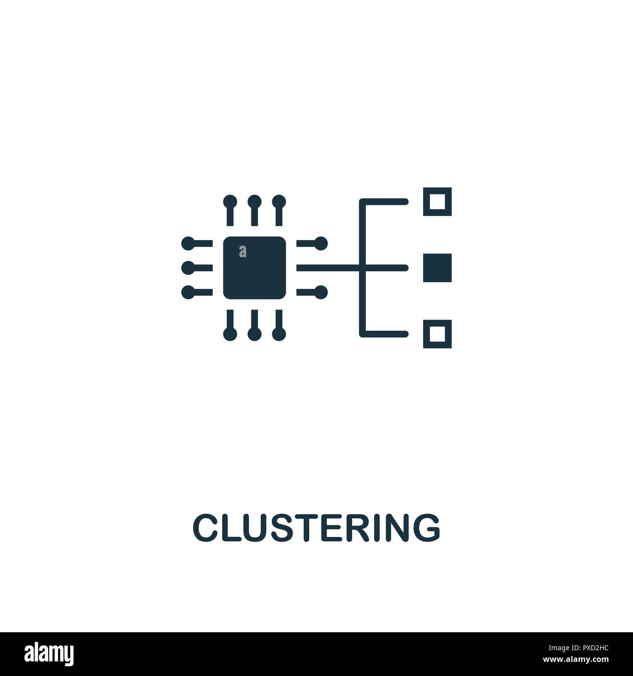 Clustering icon. Premium style design from artificial intelligence collection. UX and UI. Pixel ...