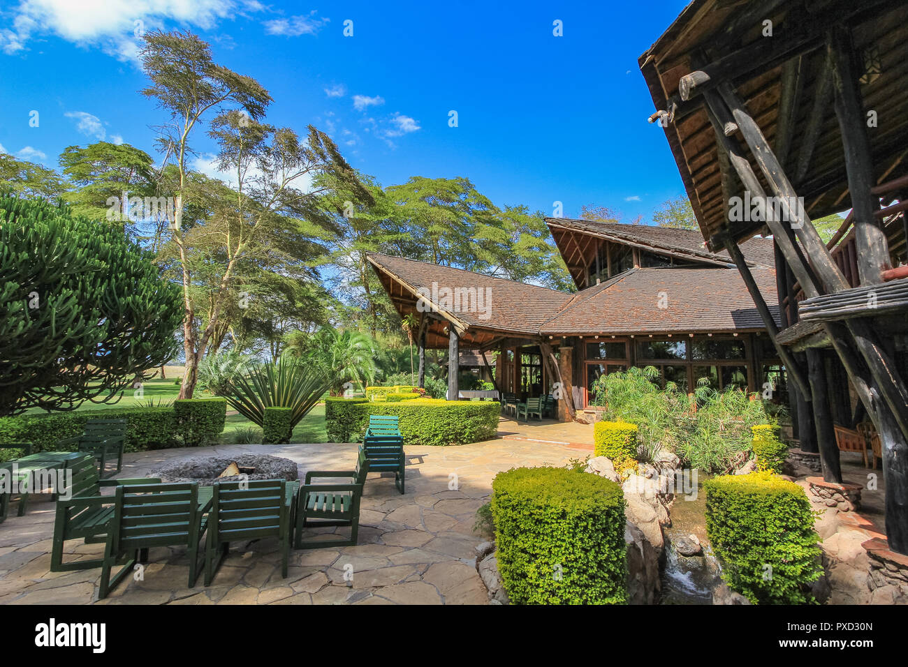 Beautiful view safari lodge hi-res stock photography and images - Alamy