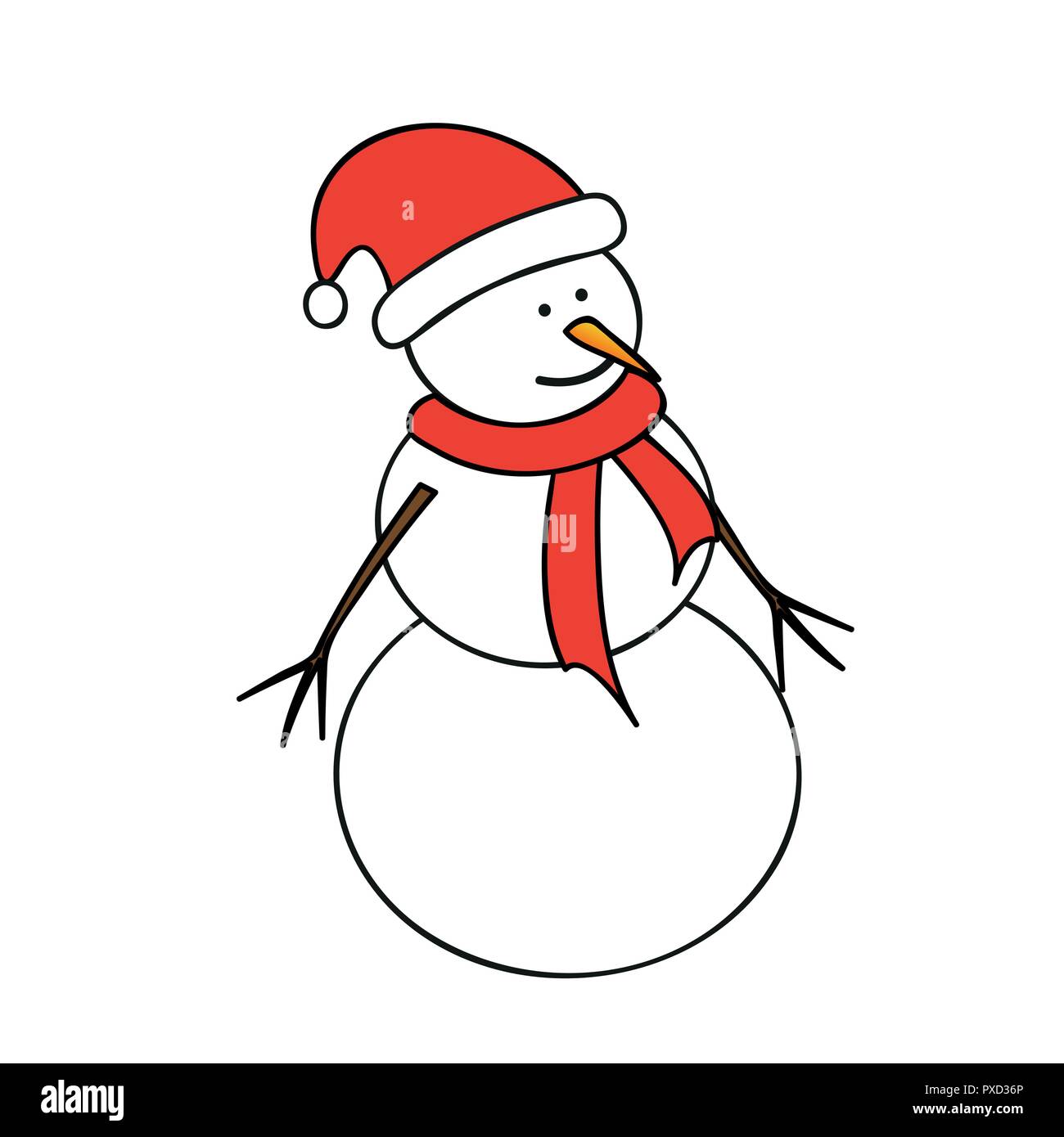 Homemade snowman Stock Vector Images - Alamy