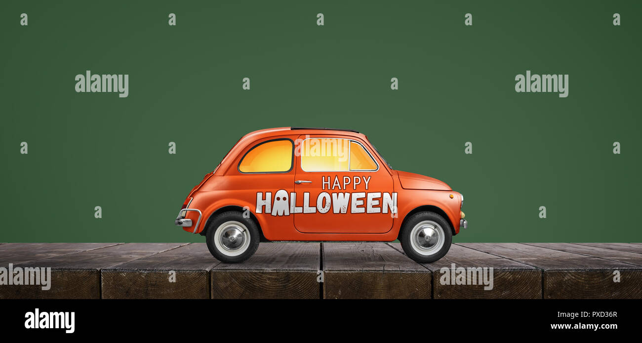 Happy Halloween car Stock Photo - Alamy