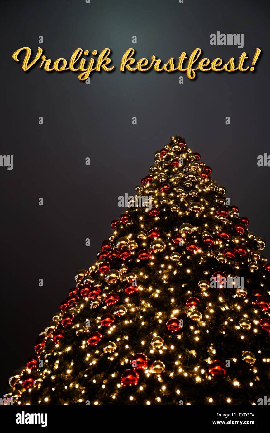 Merry christmas in dutch store
