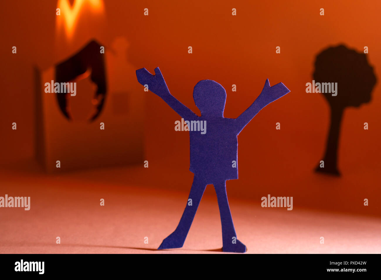 Woman burn paper flame hi-res stock photography and images - Alamy