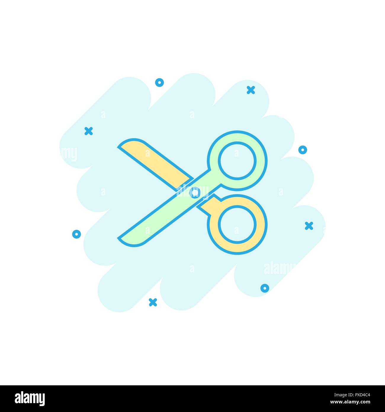 Cartoon scissors hi-res stock photography and images - Alamy
