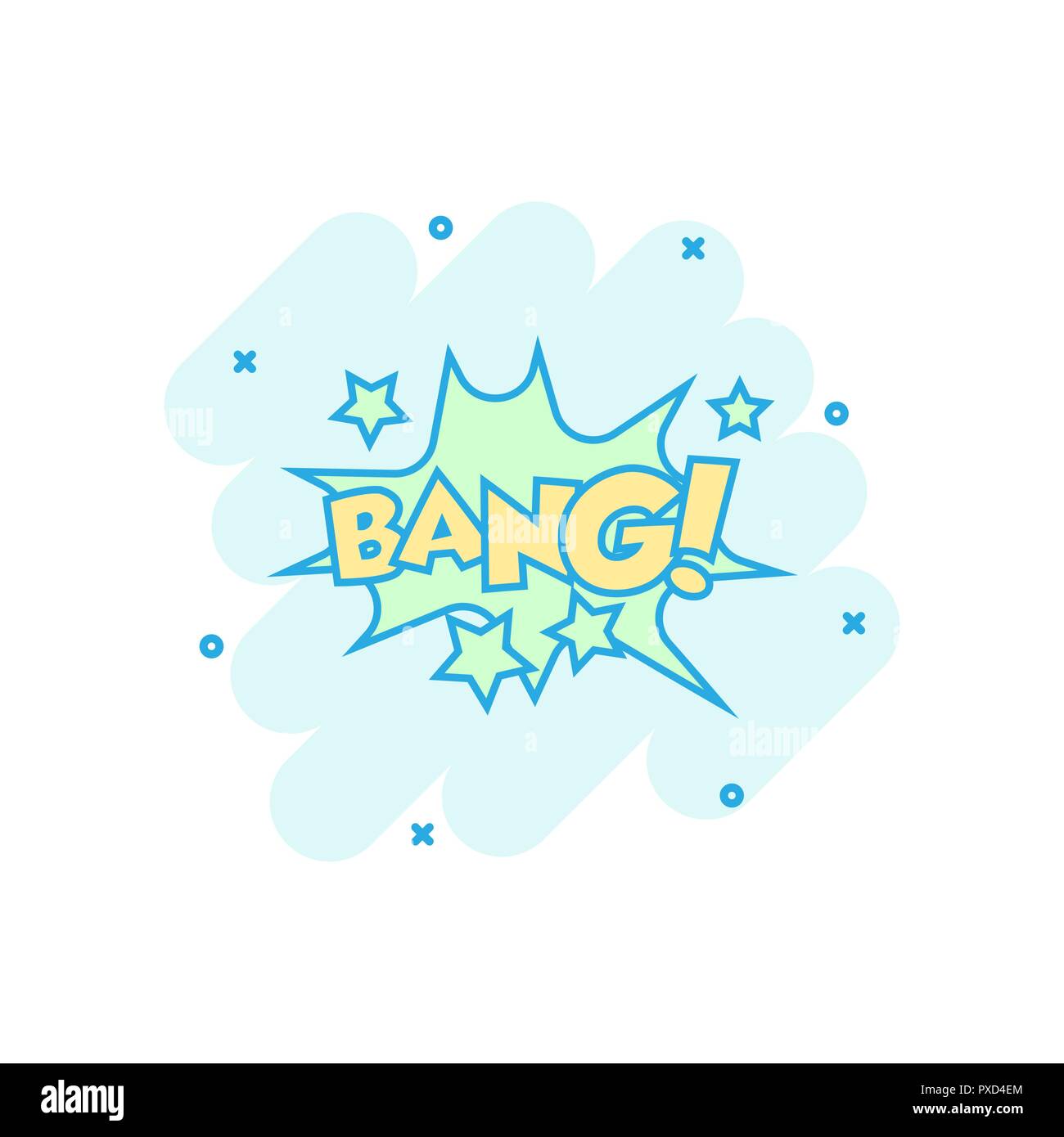 Vector cartoon bang comic sound effects icon in comic style. Sound ...