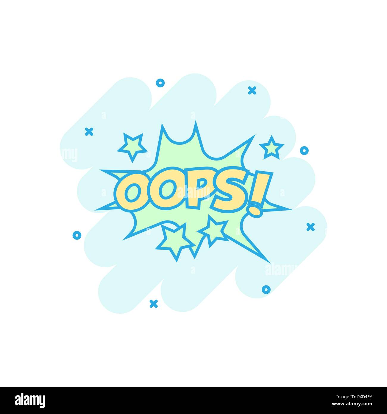 Vector cartoon oops comic sound effects icon in comic style. Sound ...