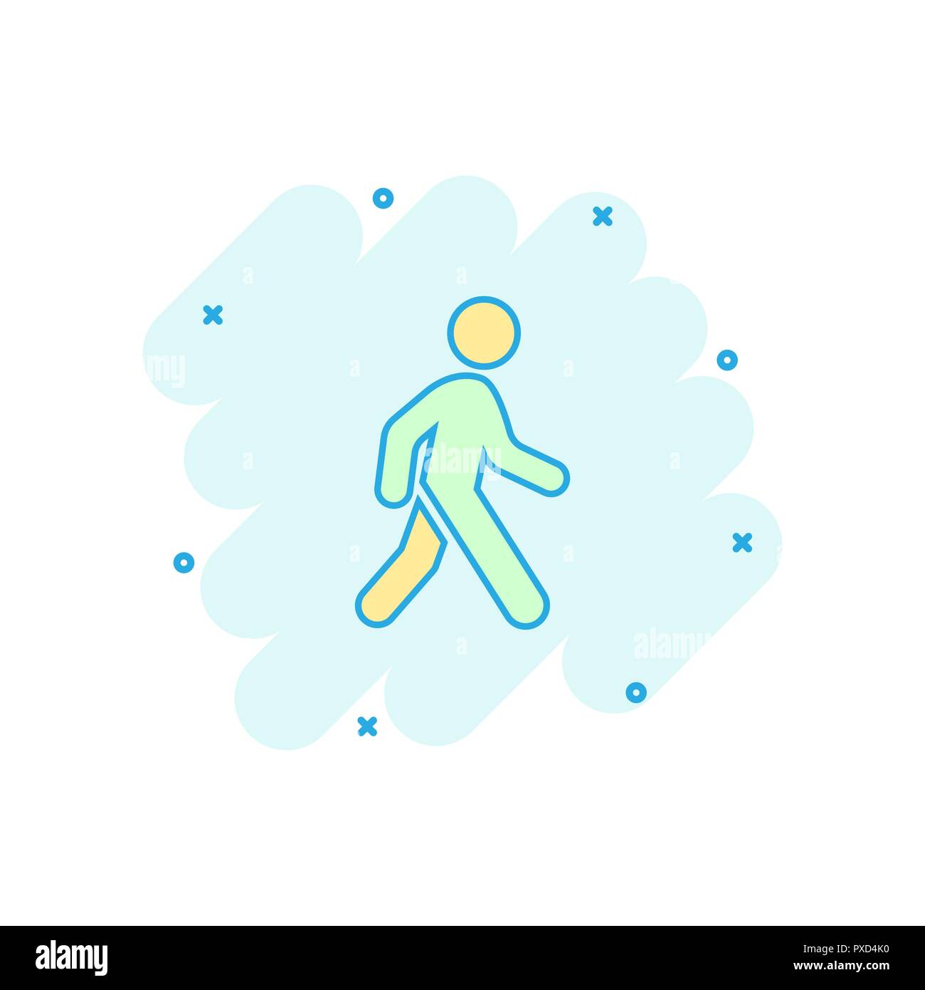 Pedestrian Walkway Sign Man Symbol High Resolution Stock Photography ...