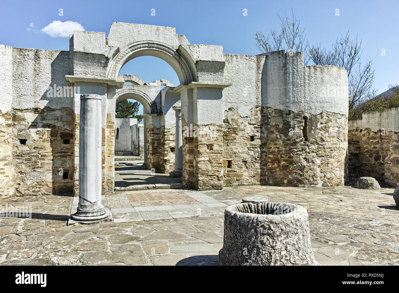 Ruins of Round Church of St. John near The capital city of the First ...