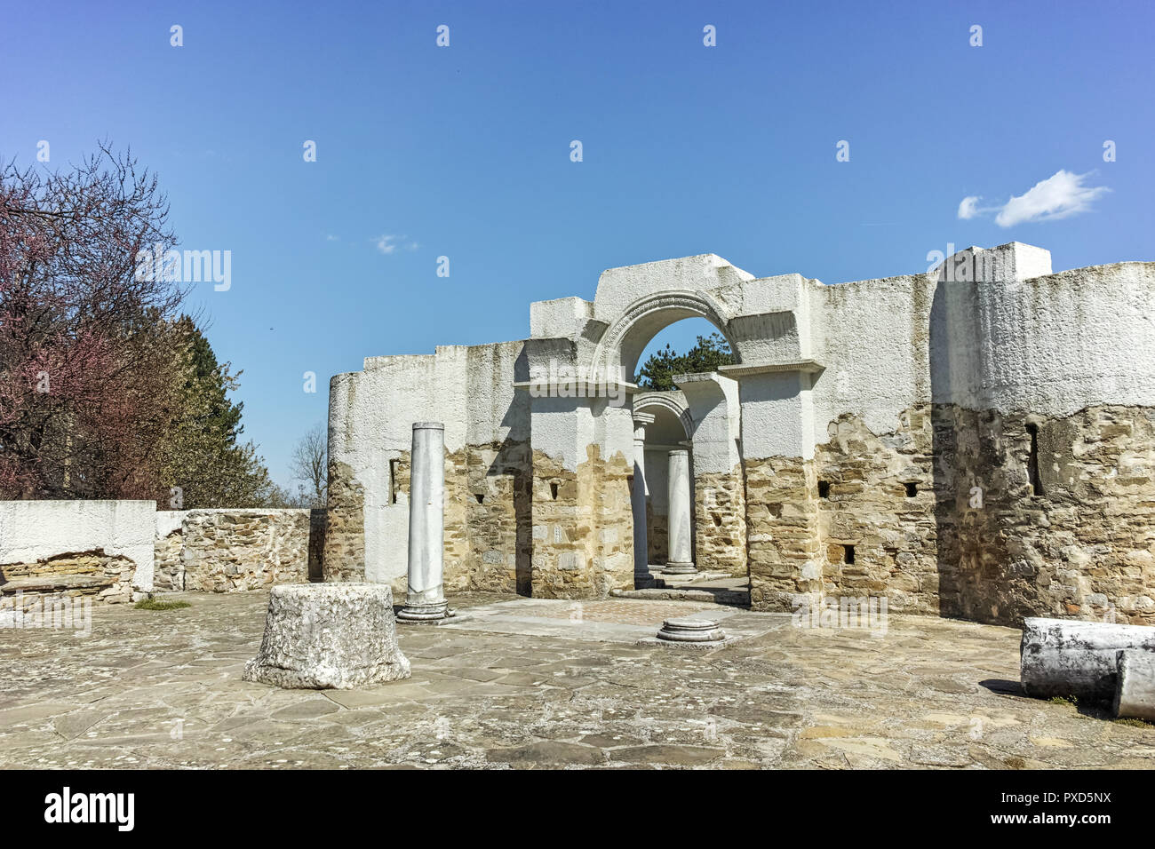 Ruins of Round Church of St. John near The capital city of the First ...