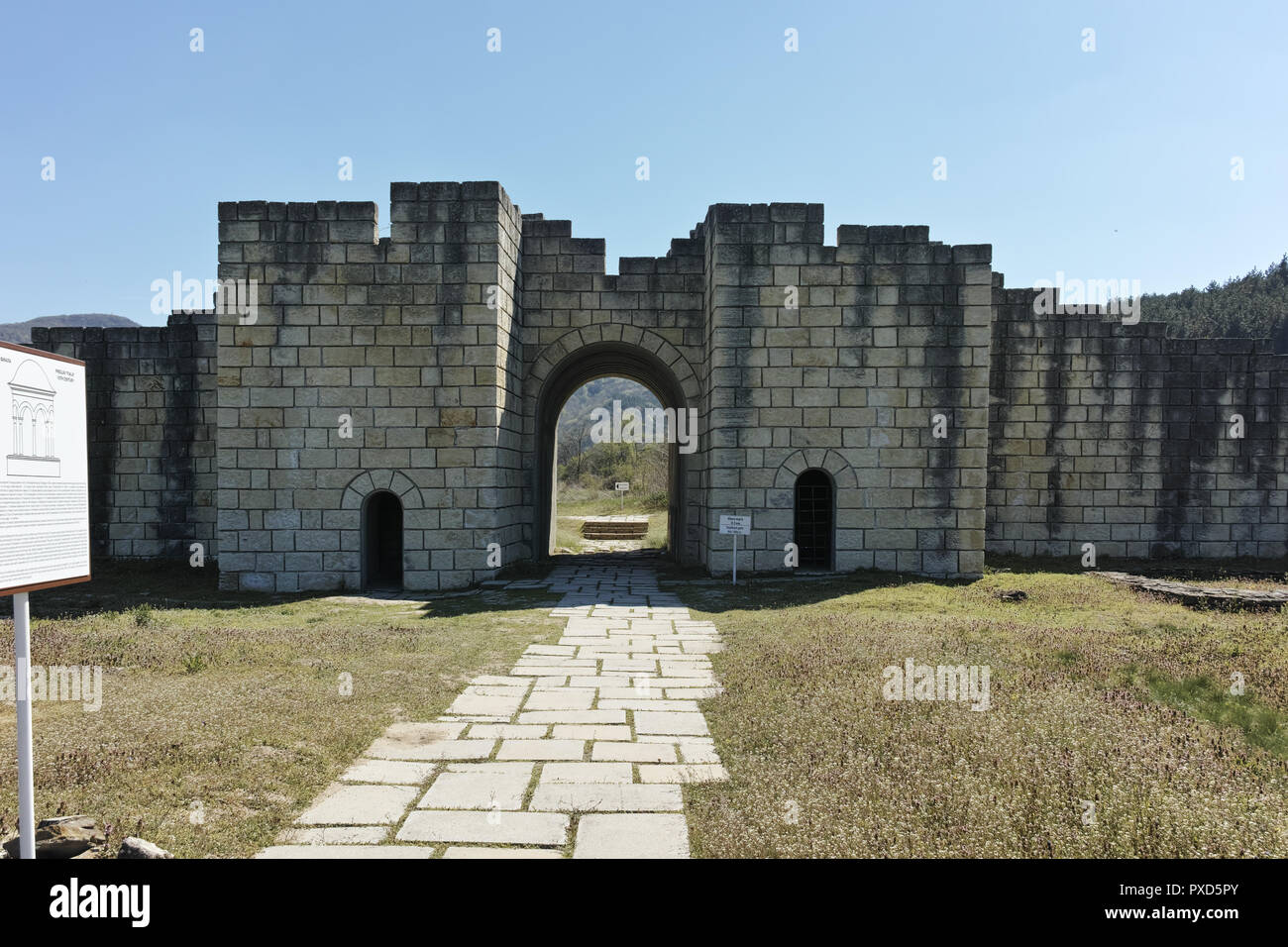 Ruins of capital of the First Bulgarian Empire medieval stronghold ...