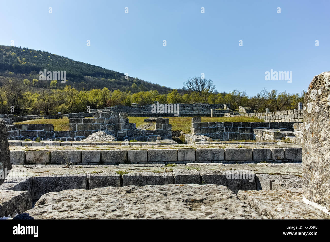Ruins of capital of the First Bulgarian Empire medieval stronghold ...