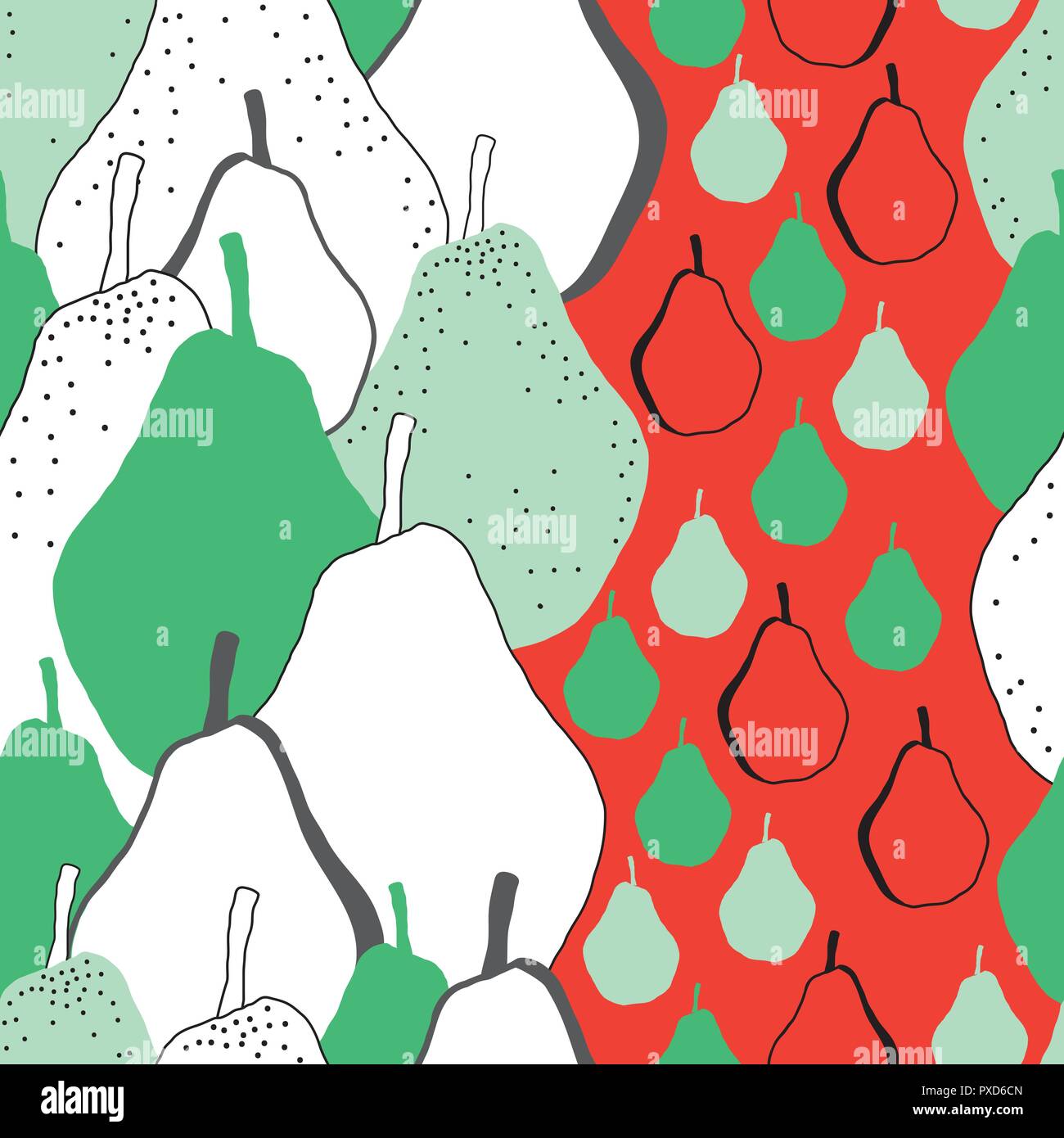 Pear Party-Fruit Delight seamless Repeat Pattern illustration ...