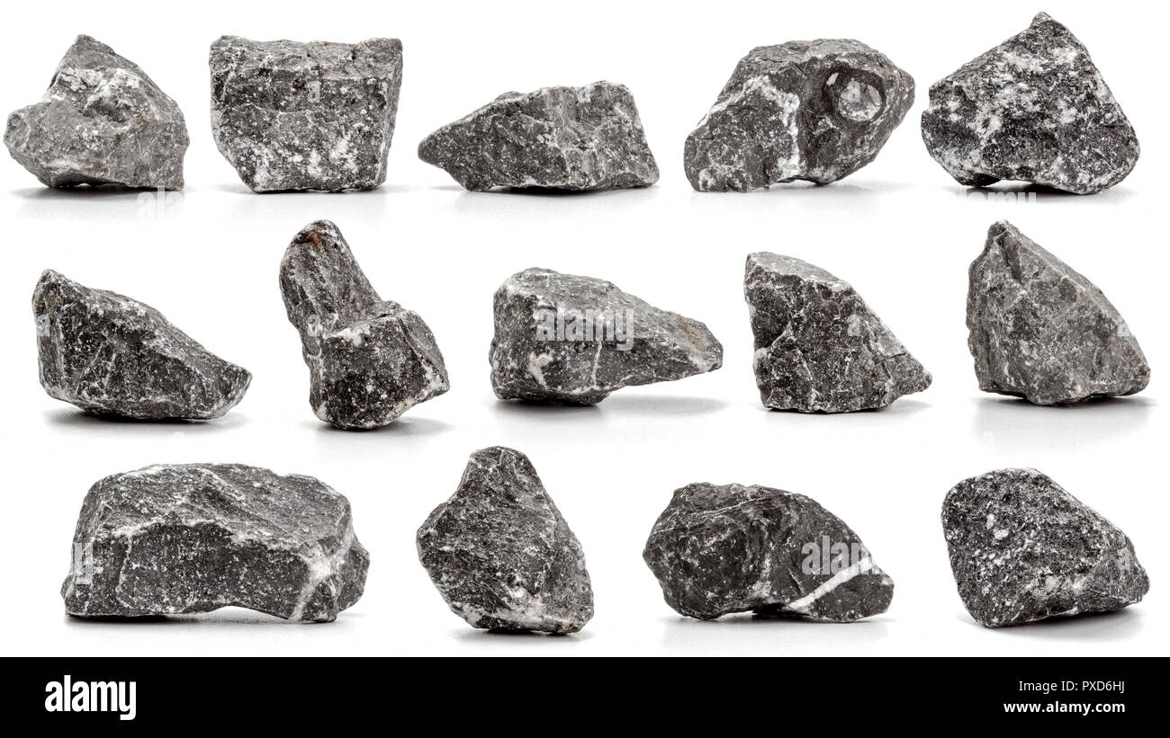 collection of stones isolated on white background.close up Stock Photo ...