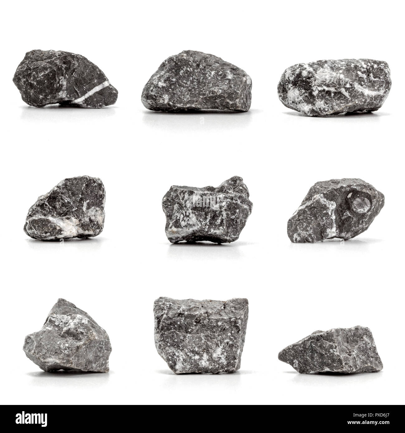 collection of stones isolated on white background.close up Stock Photo ...