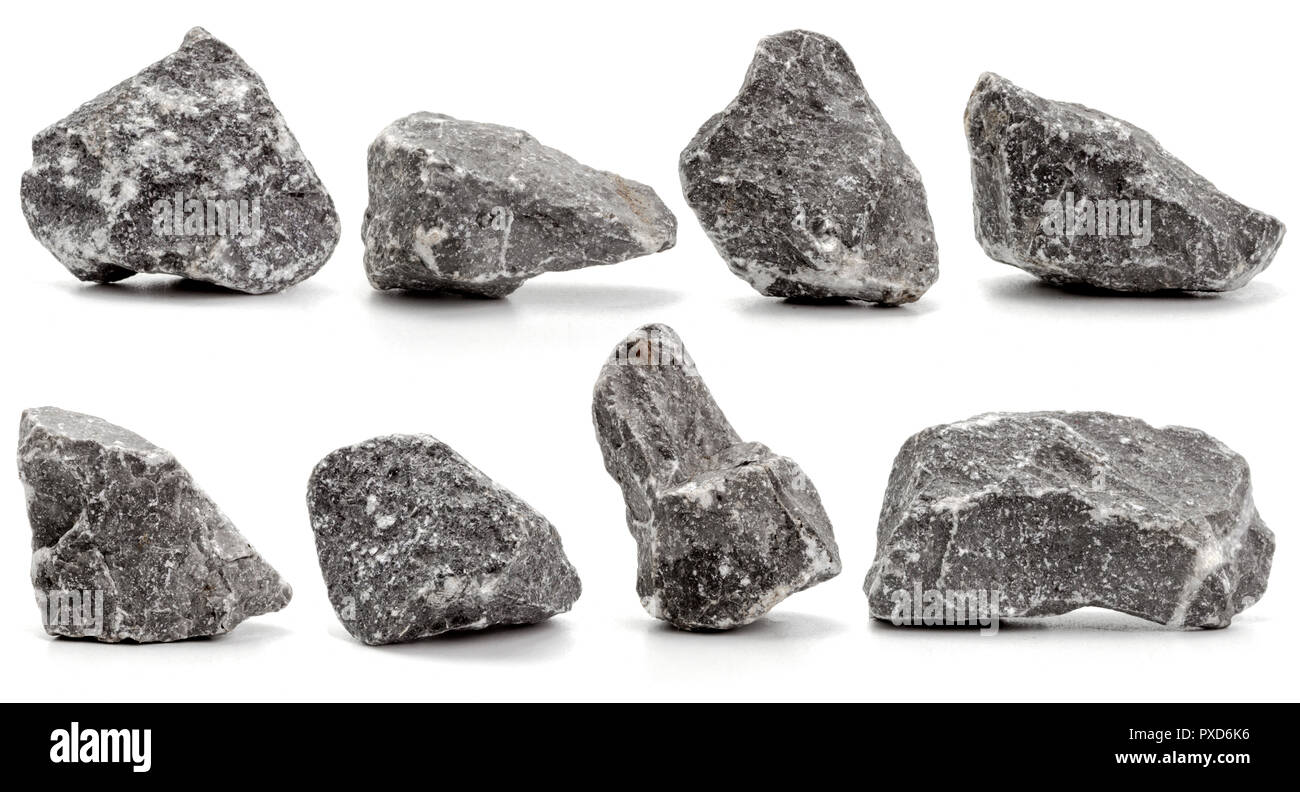 collection of stones isolated on white background.close up Stock Photo ...