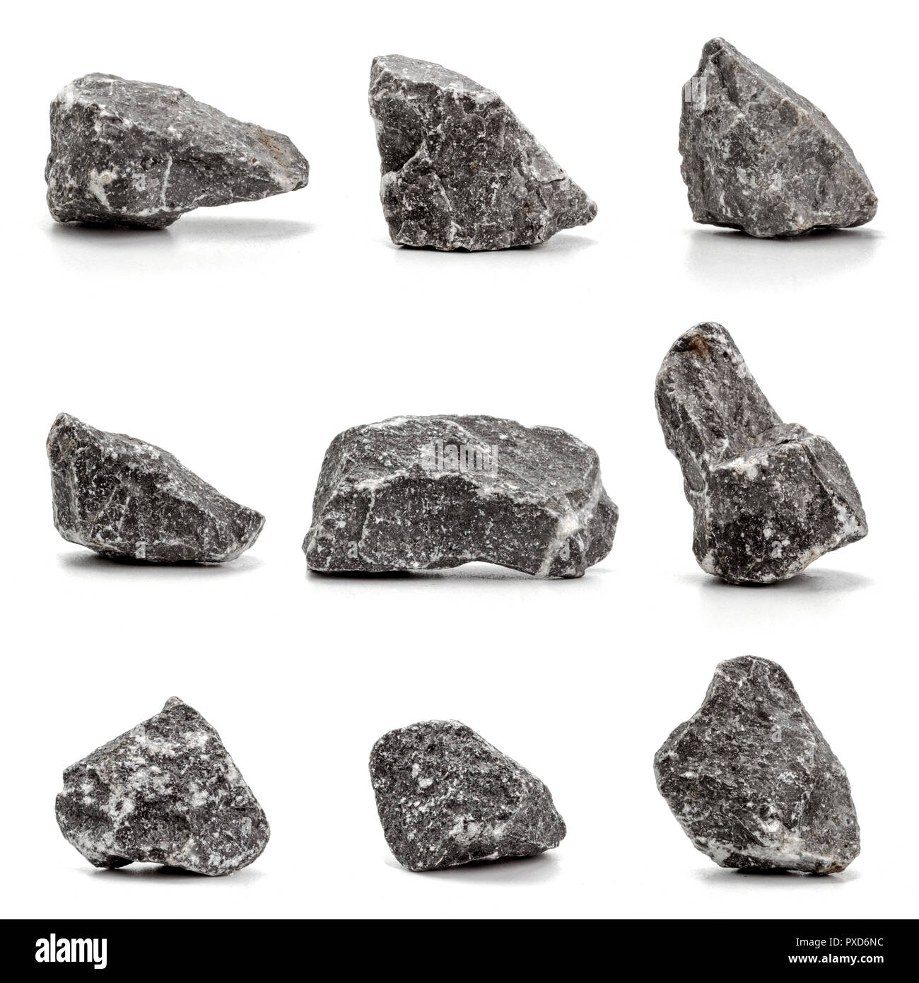 collection of stones isolated on white background.close up Stock Photo ...