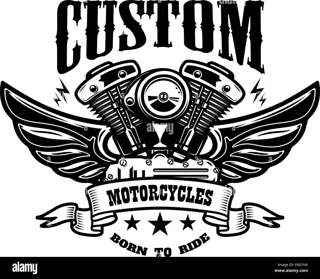 Motorcycle piston detail Black and White Stock Photos & Images - Alamy