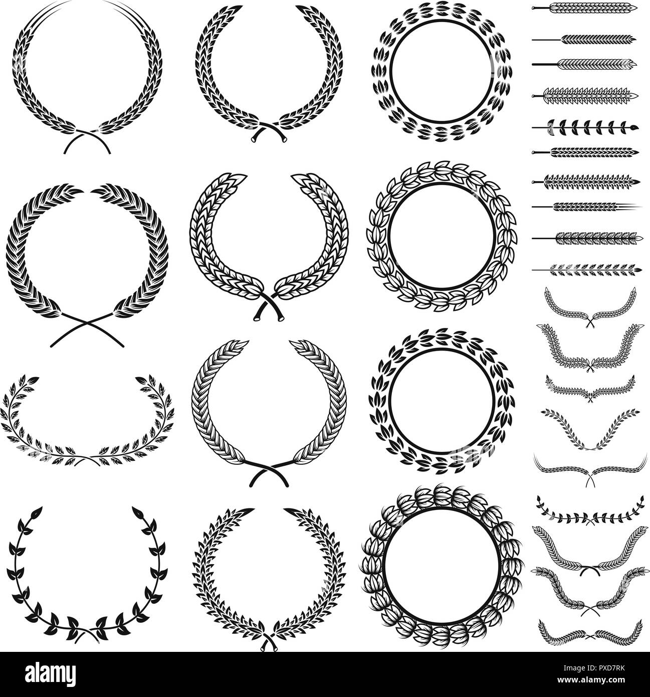 Olive leaf crown Black and White Stock Photos & Images - Alamy