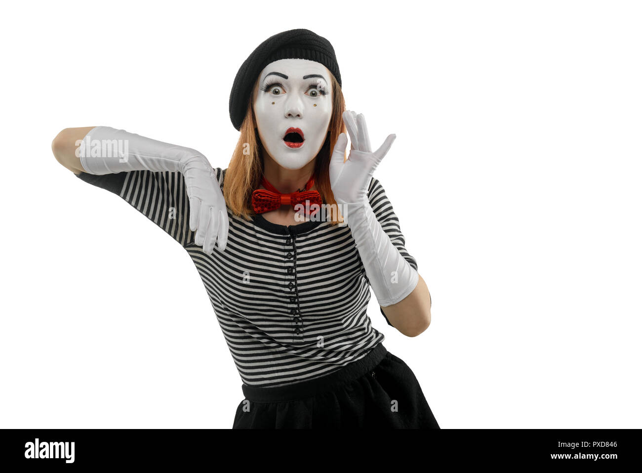 Surprised mime clown in hi-res stock photography and images - Alamy