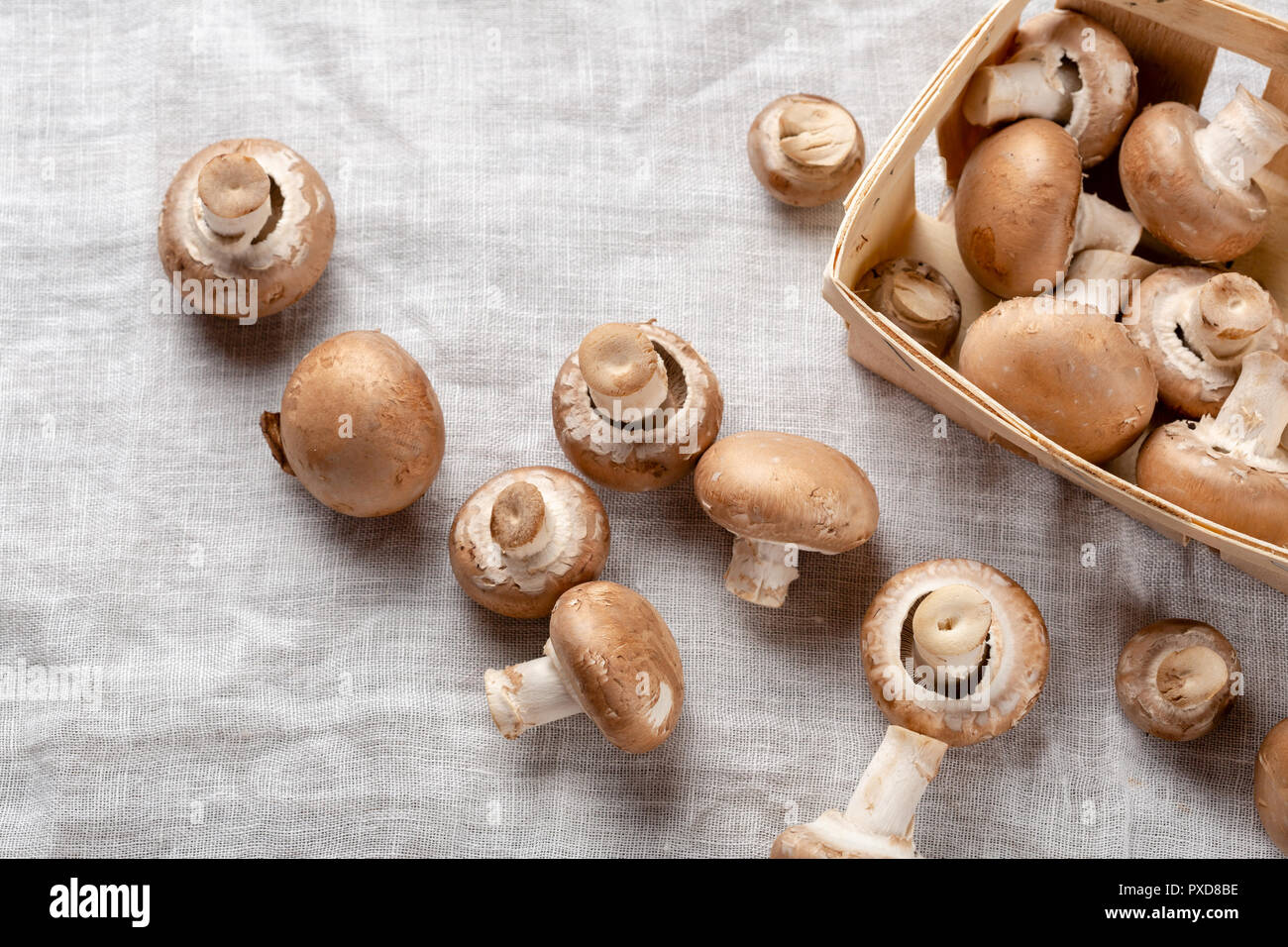 Mushrooms in box hi-res stock photography and images - Alamy