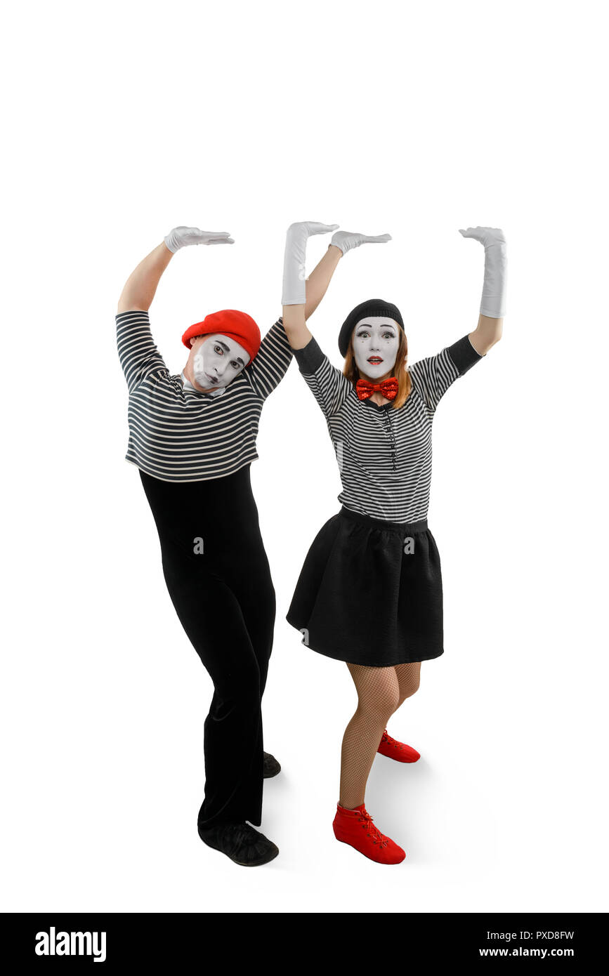 Portrait of mime performers Stock Photo - Alamy