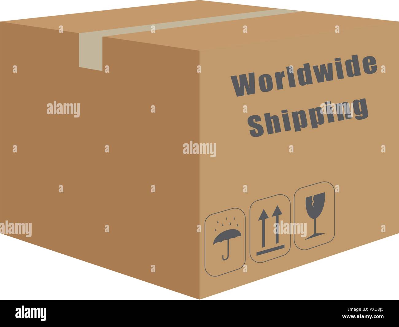 Vector of box cardboard transport Stock Vector Image & Art - Alamy