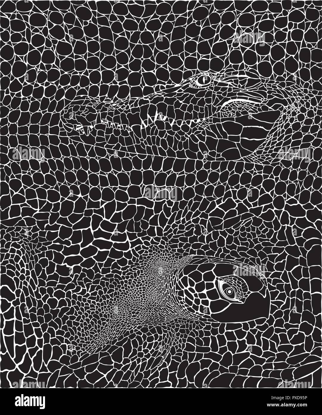 African nile crocodile Stock Vector Images - Alamy