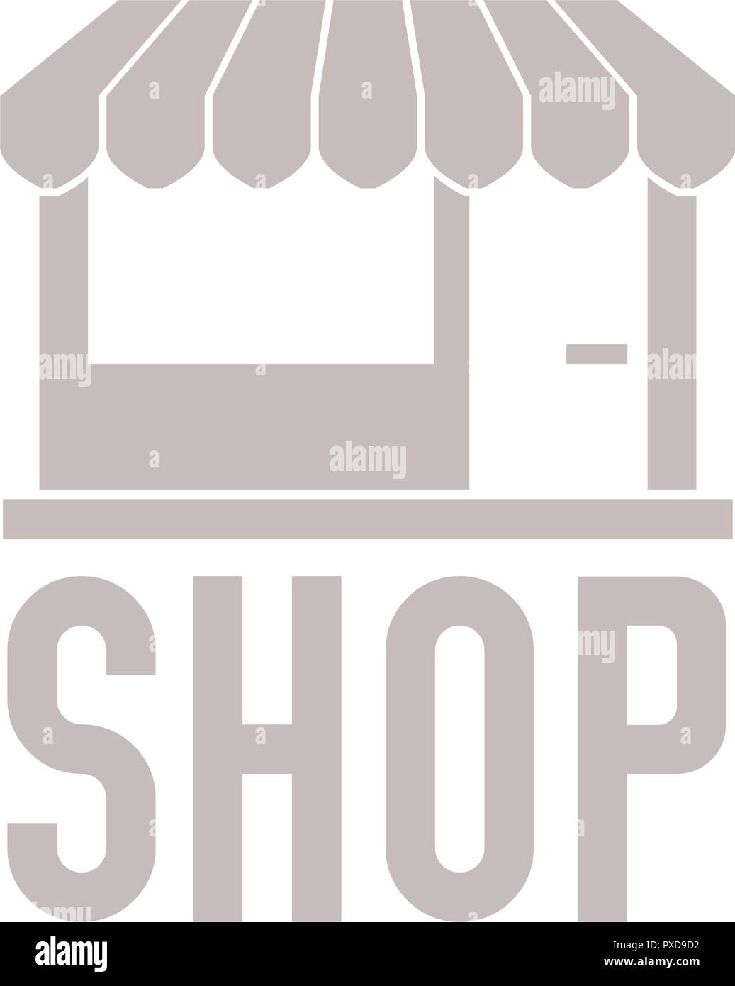 Commercial Canopy Awning Series. Vector Shop Icon Stock Vector Image ...