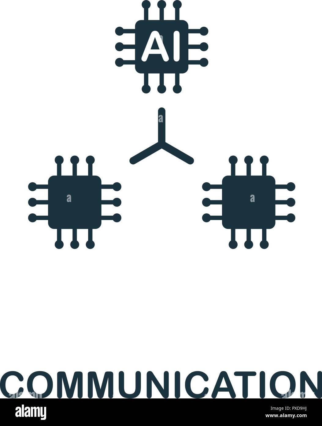 Communication icon. Premium style design from artificial intelligence collection. UX and UI ...