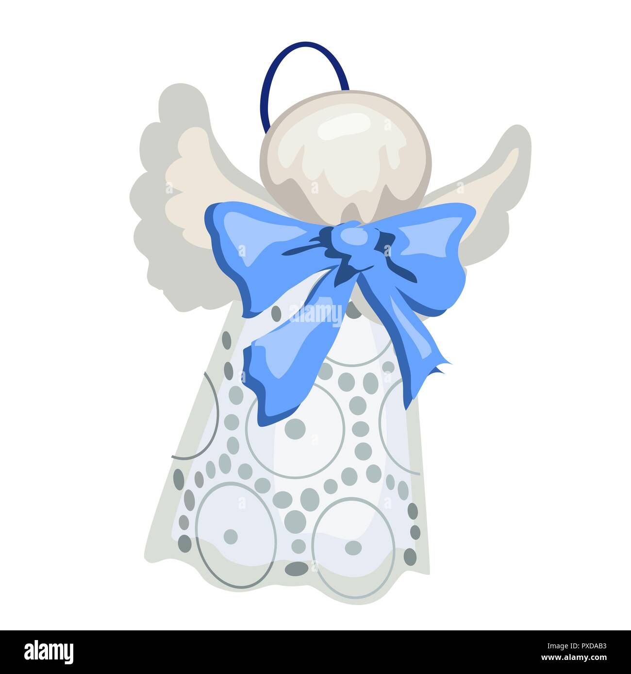 Christmas toy in the form of a figurine of an angel made of cloth with ...