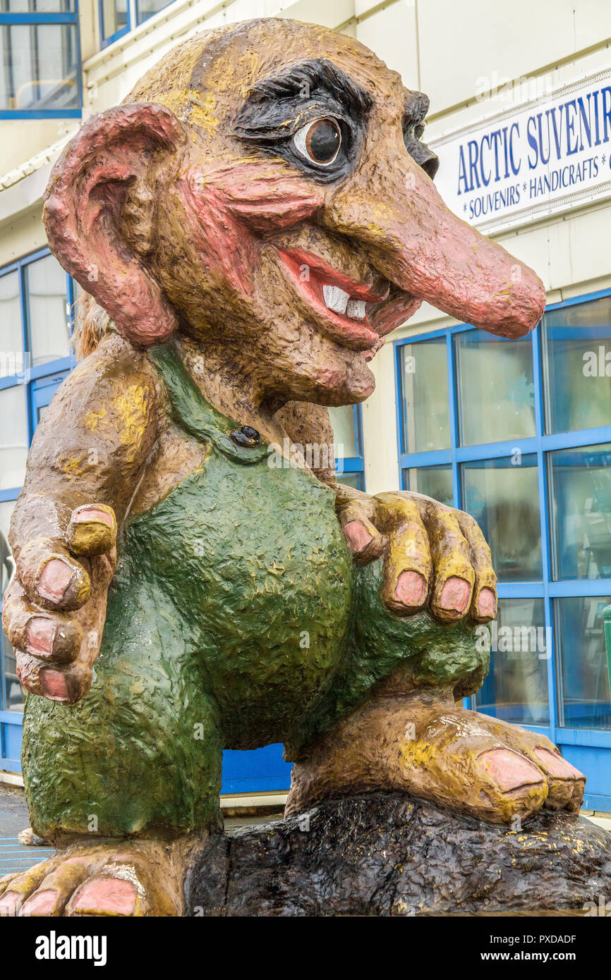 A Mythical Viking Figure,Honningsvag, Norway Stock Photo - Alamy